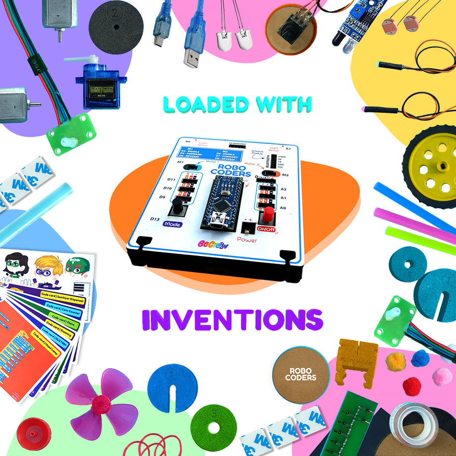Robocoders Coding Invention STEM Kit | 30+ Experiments | Scratch block ...