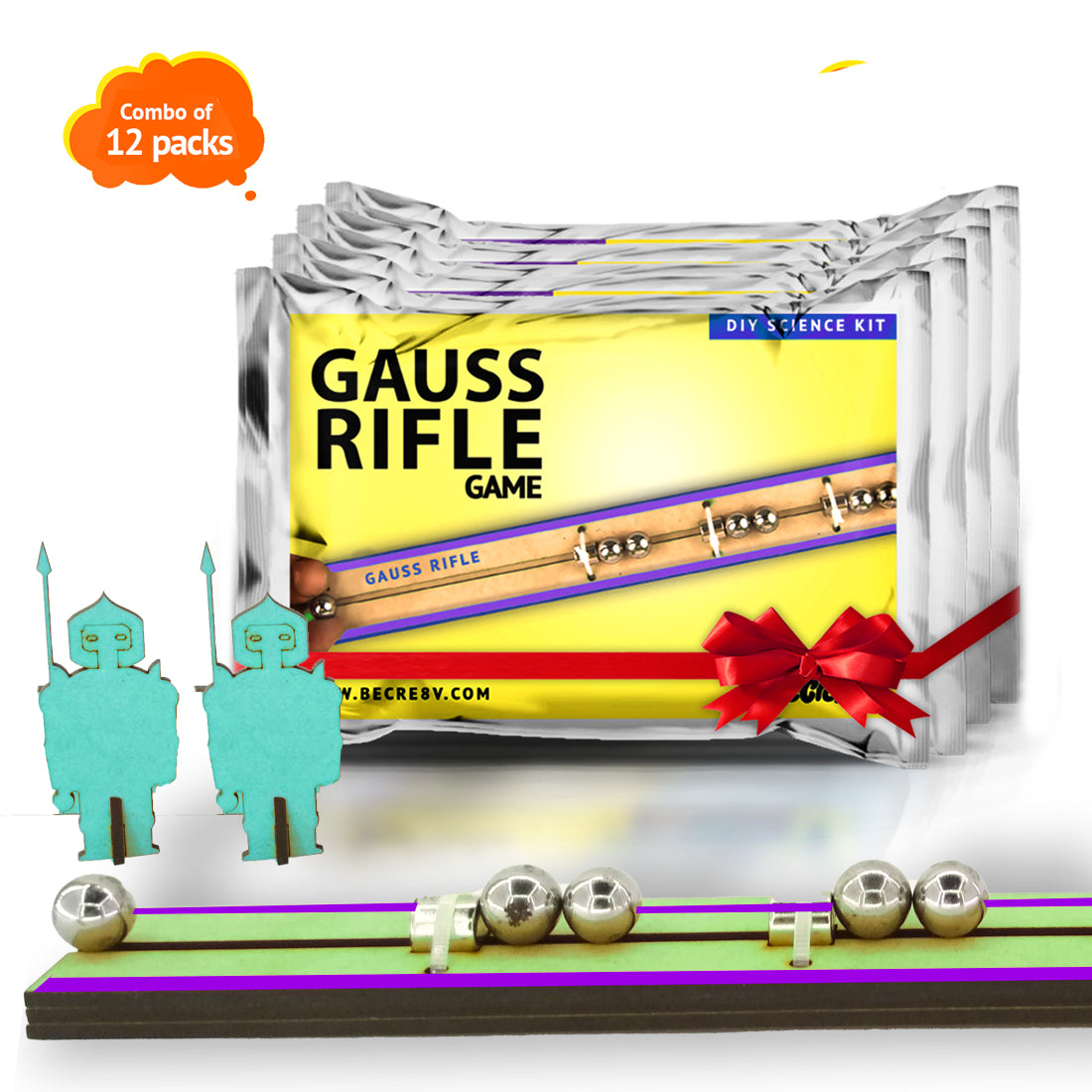 Gauss Rifle | DIY Science Activity kit | 12 in 1 Return gift pack | 8 ...