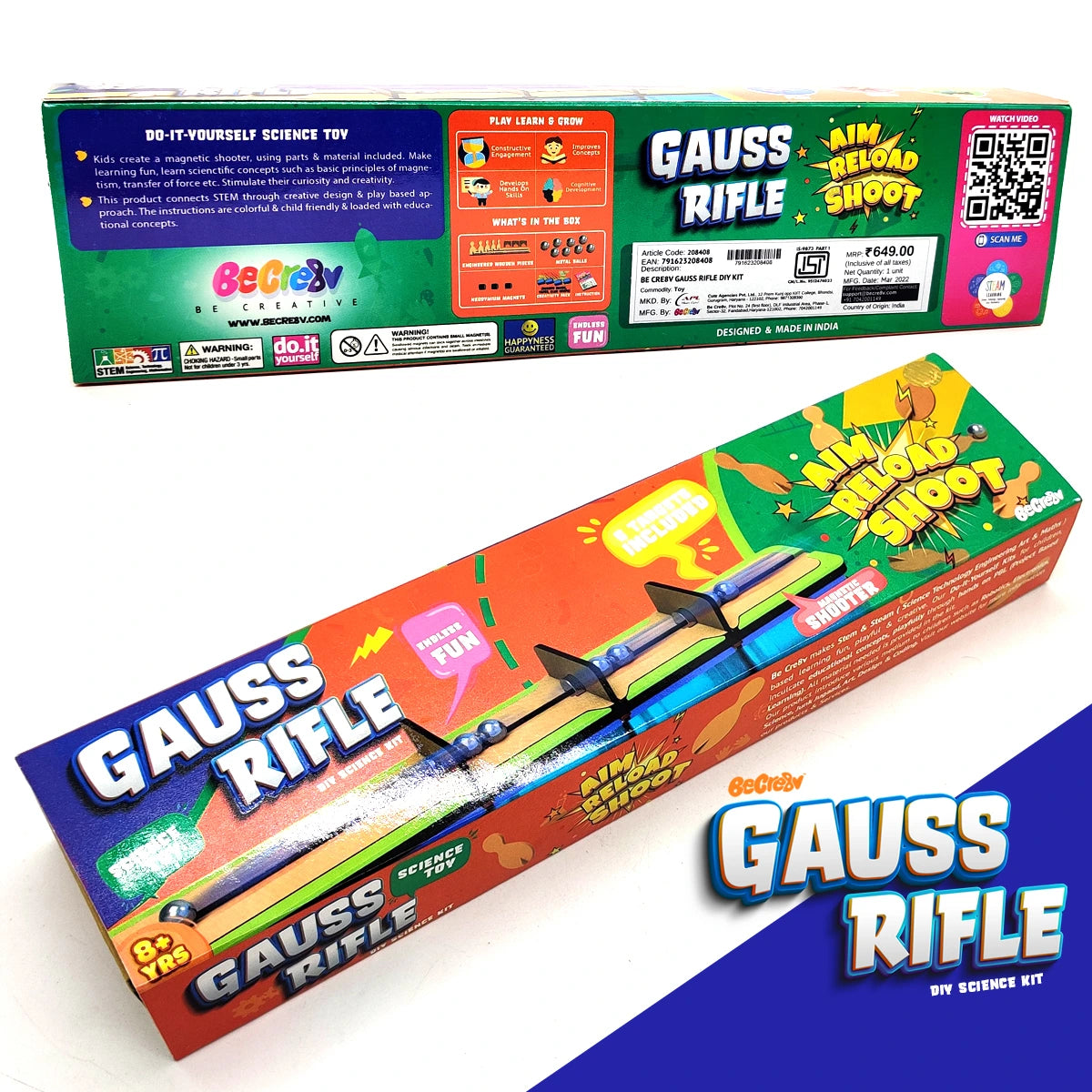 Gauss Rifle DIY Toy | 8-12 years – Be Cre8v